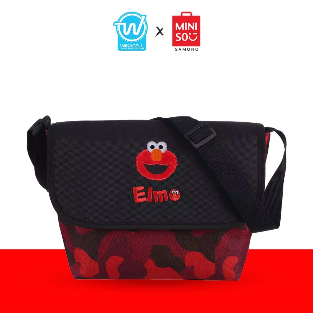 Jual Miniso Crossbody Bag Sesame Street Elmo - Red / Blue / Grey ...