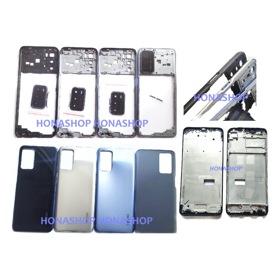 Jual TULANG FRAME BAZEL + BACK CASING HOUSING OPPO A16 TUTUPAN MESIN ...