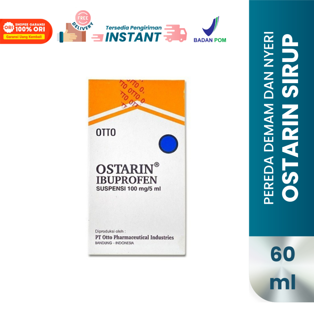 Jual Ostarin Sirup 60ml Ibuprofen Pereda Demam Dan Nyeri | Shopee Indonesia