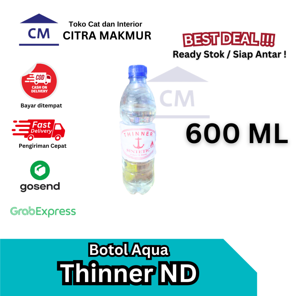 Jual Thinner Botol Thinner ekonomis Thinner Murah - 600 Ml (ND JANGKAR ...