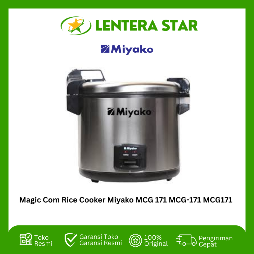 Jual Magic Com Rice Cooker Miyako Jumbo 6 Liter MCG 171 MCG-171 MCG171 ...