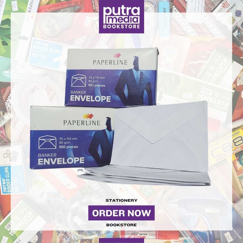Jual Amplop Kecil Paperline Putih Saku Banker (70 x 110 mm) | Shopee ...
