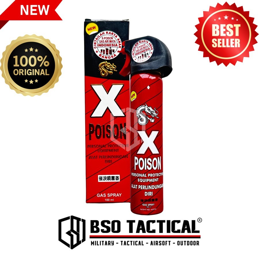 Jual Semprotan Pepper Spray X Poison Gas Air Mata 100ML Self Defense ...