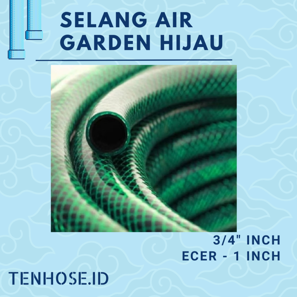 Jual Selang Air Serat Benang Garden 3/4" Meteran ( Eceran ) Anti Lumut ...