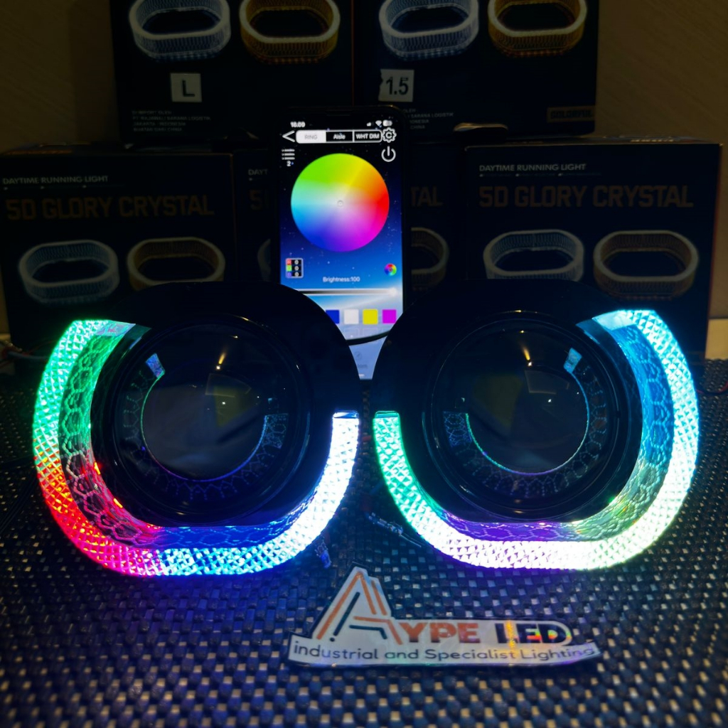Jual Ring Shroud Akrilikd Rgb 5D 210+ Mode Model Sport nyala setengah ...
