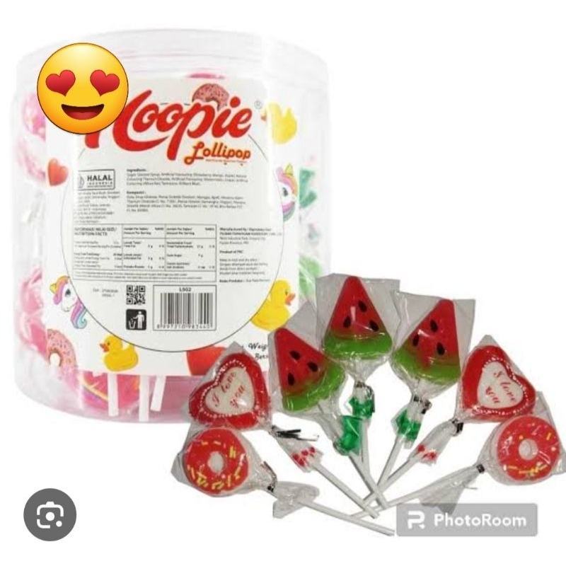 Jual permen hoopie lollipop 450 gr ( 1 toples isi 30 pcs ) | Shopee ...