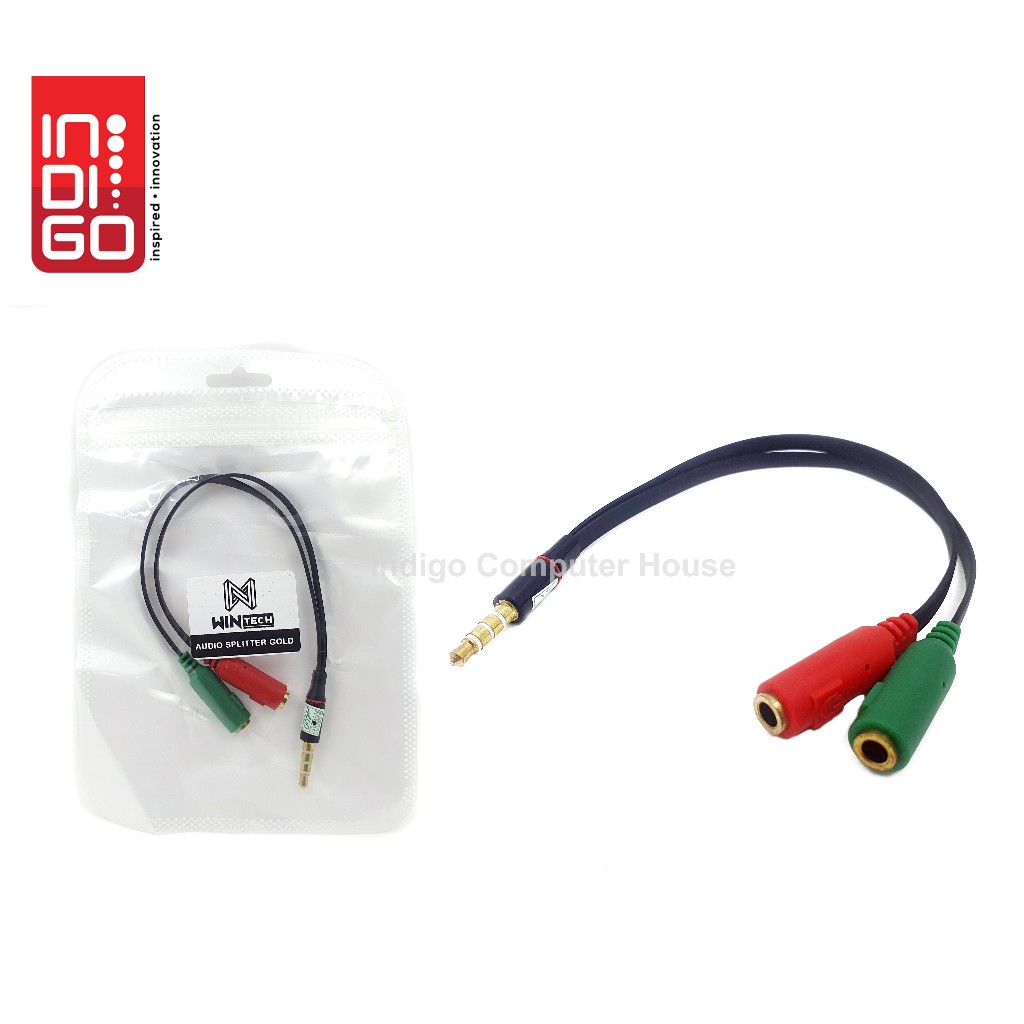 Jual KABEL AUDIO SPLITTER GOLD / Splitter Audio Mic Kabel AUX Jack 3 ...