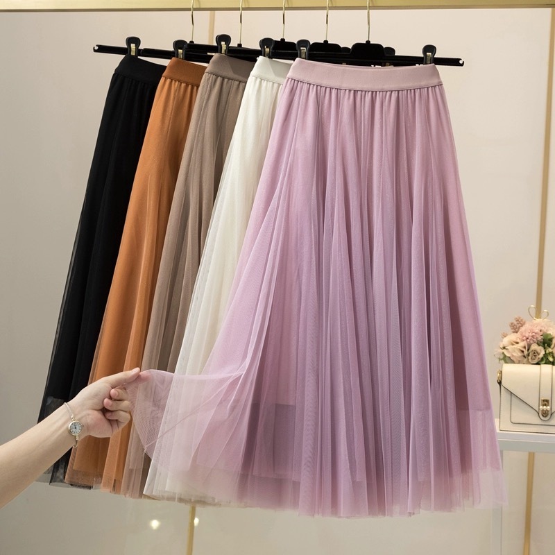 Jual 【Ready To Ship】 Tiga lapis tulle / Rok tutu dewasa / rok jaring ...