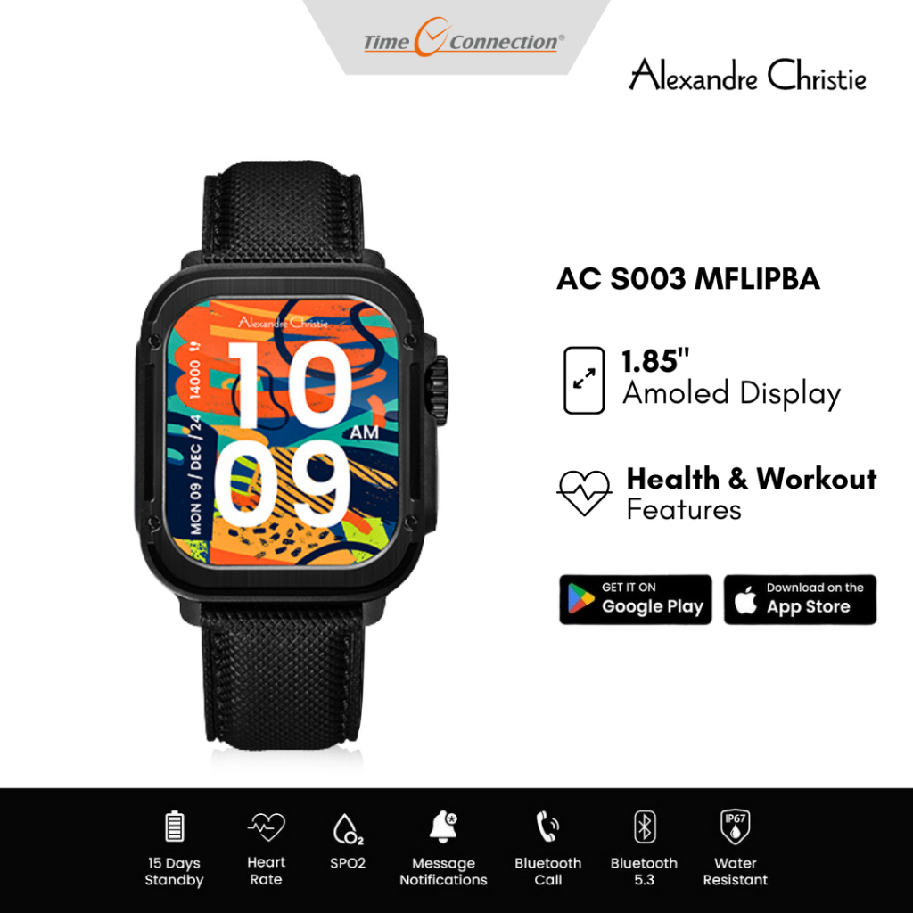 Jual Alexandre Christie Smart Gen 3 AC S003 MFLIPBA Black Original ...