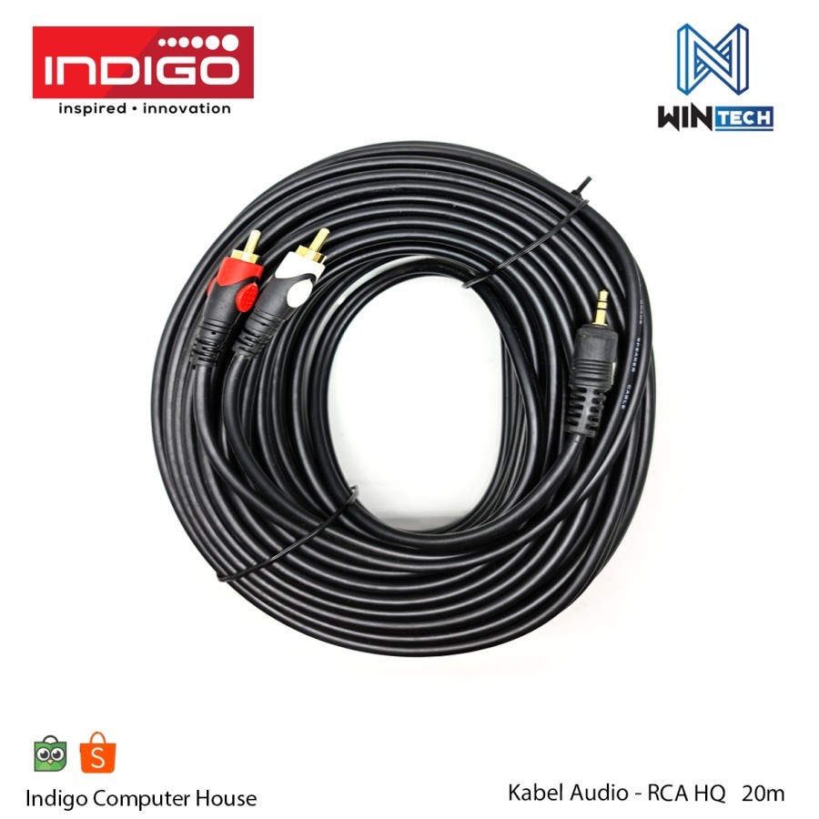 Jual KABEL AUDIO - RCA HQ 20M / Kabel Audio jack 3.5 to RCA 2 HQ 20 meter | Audio RCA | Shopee ...