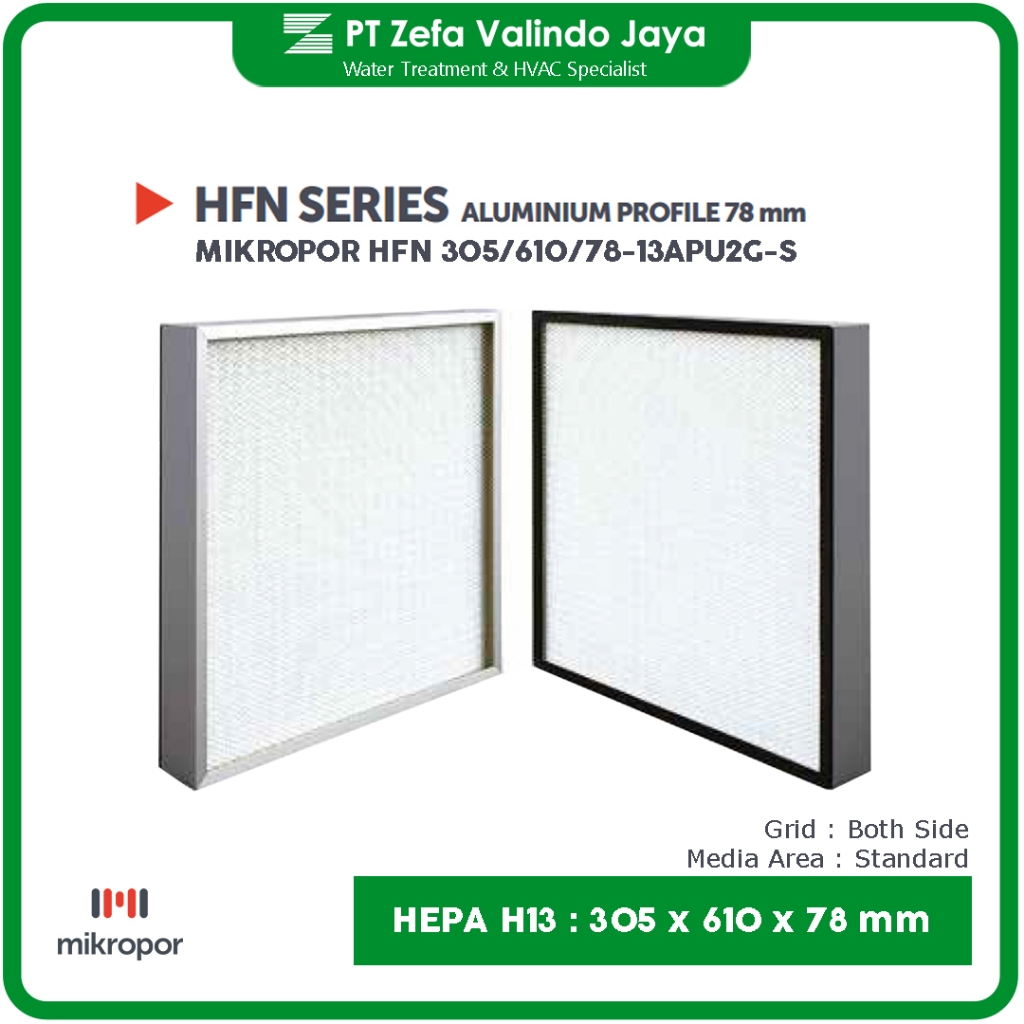 Jual HEPA Filter H13 MIKROPOR 305 x 610 x 78 mm 12" 24" 3" | Shopee ...