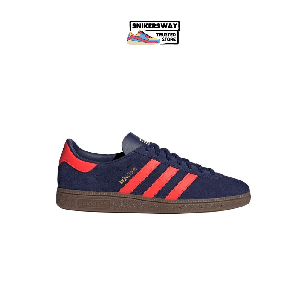 Jual Sepatu Adidas Munchen CW Dublin Navy Kasual | Shopee Indonesia