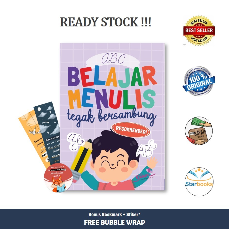Jual Buku ABC Belajar Menulis Tegak Bersambung - Terang Sejati (Anak ...