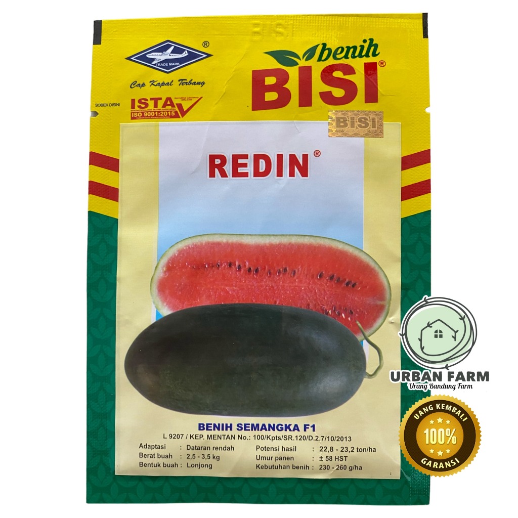 Jual Benih Semangka Hibrida F1 REDIN Cap Kapal Terbang 10gram - Benih ...