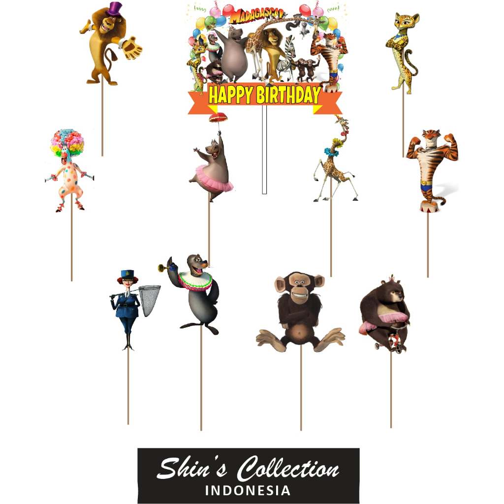 Jual Cake topper the Madagascar Disney | Shopee Indonesia