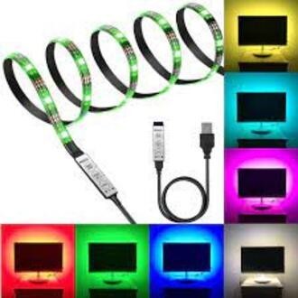 Jual LED Strip RGB 5050 Dengan TV 5V 2Meter 5Meter USB STRIP STV ...