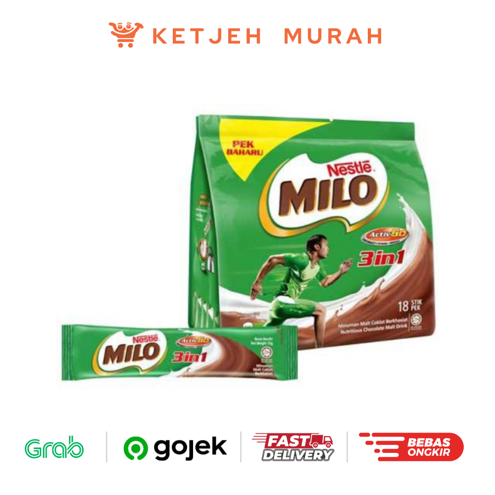 Jual Milo Sachet 3 in 1 Original Malaysia 1 Pak | Shopee Indonesia