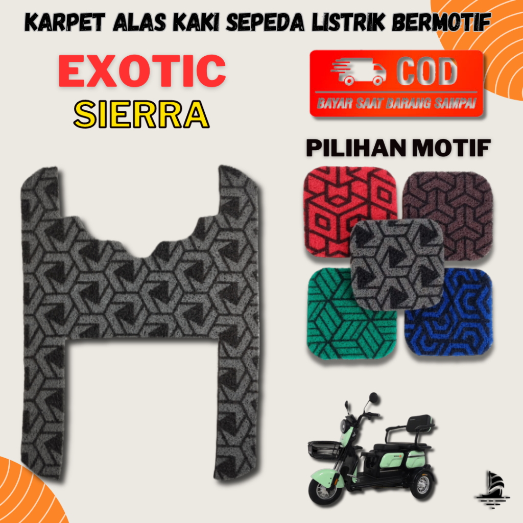 Jual Karpet Sepeda Motor Listrik EXOTIC SIERRA Roda 3 Black Series ...