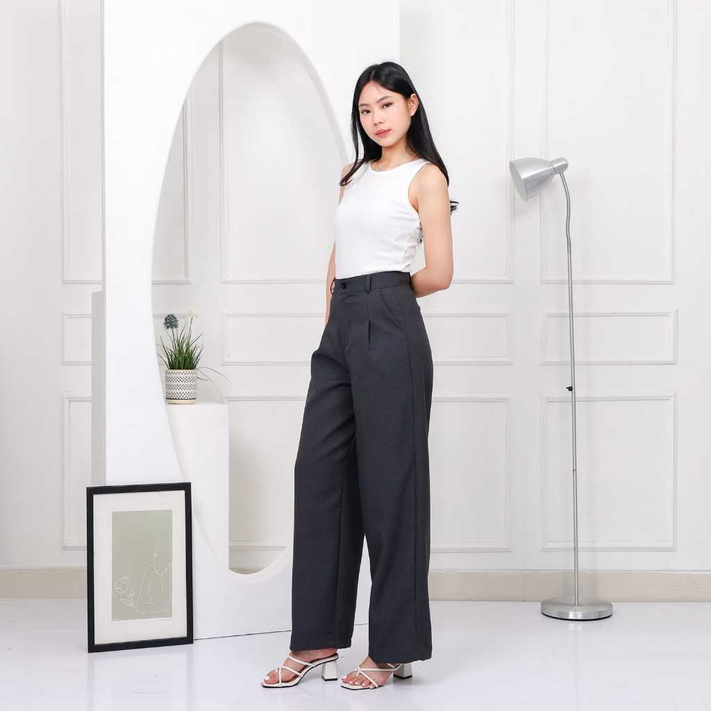 Jual HERITAGE - Louis Pants - Celana Wanita Bahan - Celana Kulot Wanita ...