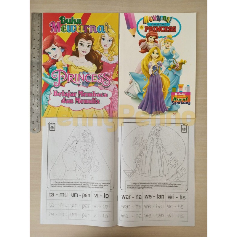 Jual Buku Mewarnai Princess, Barbie, Sofia, Puteri, Tinkerbell, Pooh ...