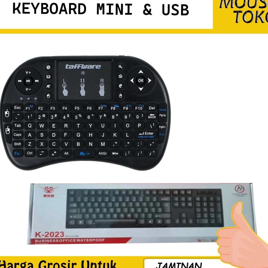 Jual HJ6 mouse toko Mini Keyboard Wireless i8 24G Handheld Keyboard For ...