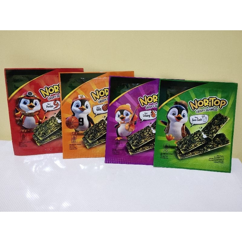 Jual NORITOP CRISPY SEAWEED PERKOTAK ISI 12 PCS | Shopee Indonesia