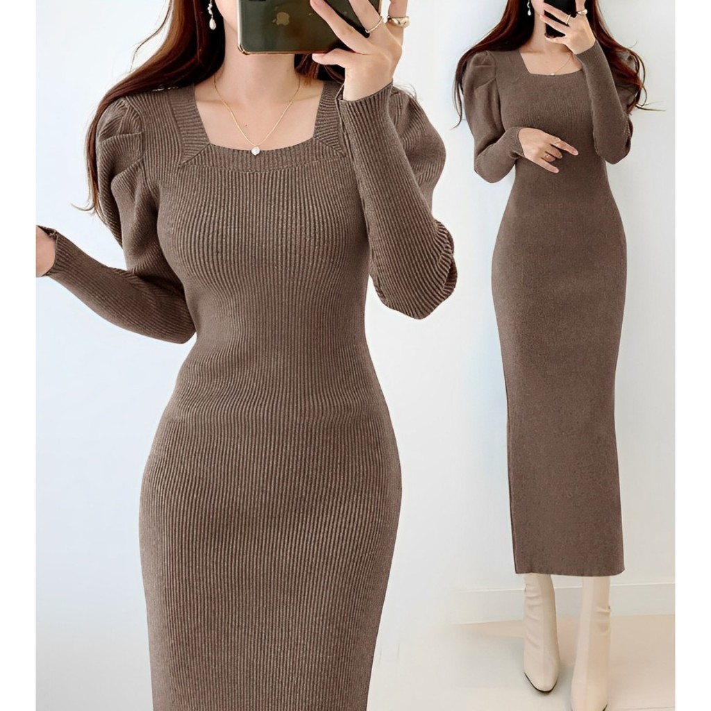 Jual FM Dress Rajut Hebe Ld 90 - 100 cm P 110 cm B 300 gr Cotton ...