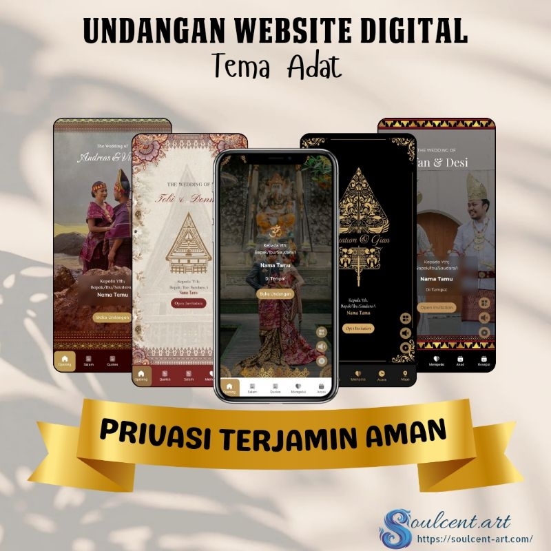 Jual Undangan Pernikahan Digital Website Kekinian Tema Adat Daerah | Undangan Online Digital Web ...