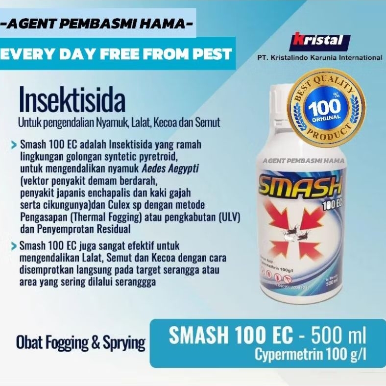 Jual SMASH 100 EC Obat Fogging Anti Nyamuk DBD Dan Pembasmi Serangga ...