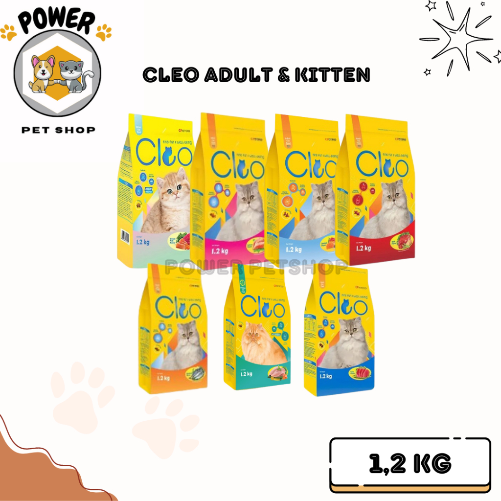 Jual Makanan Kucing - Cleo 1,2 kg Adult & Kitten All Variant | Shopee ...