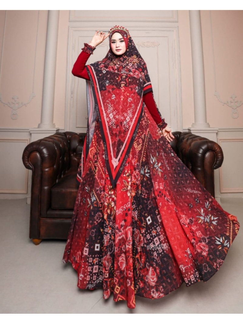 Jual Ameenah Gamis Syari Ceruty Baby Doll Premium Fashion Set Hijab ...