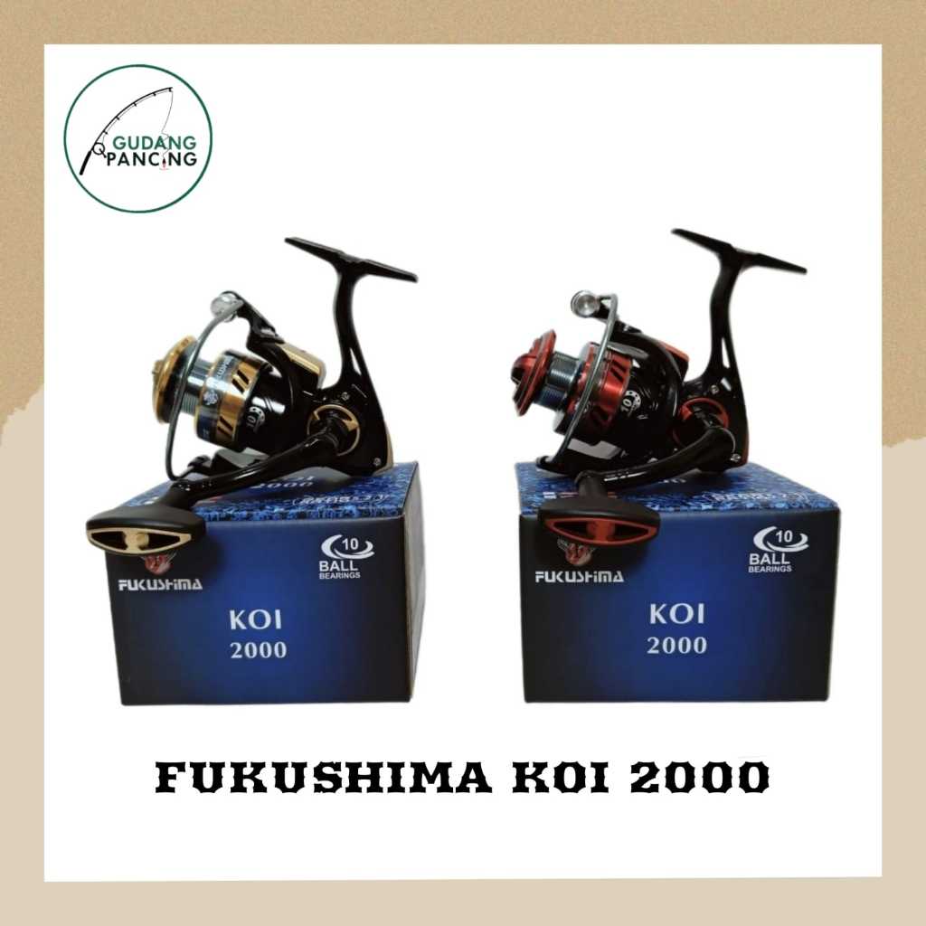 Jual Reel Pancing FUKUSHIMA KOI 2000 10BB | Alumunium Anodized Spool ...