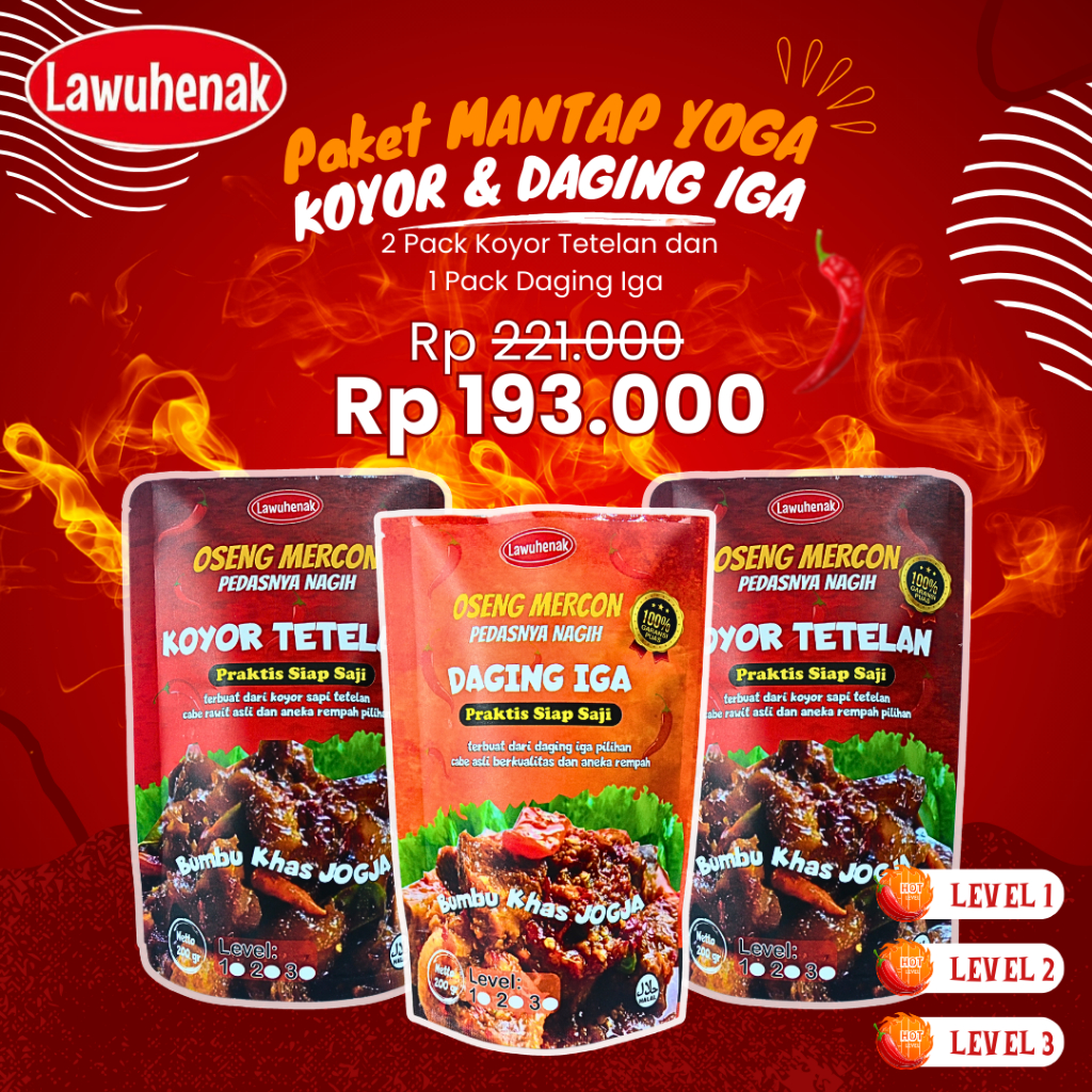 Jual Paket MANTAP YOGA Oseng Mercon ( 2 Koyor Tetelan Sapi + 1 Daging ...