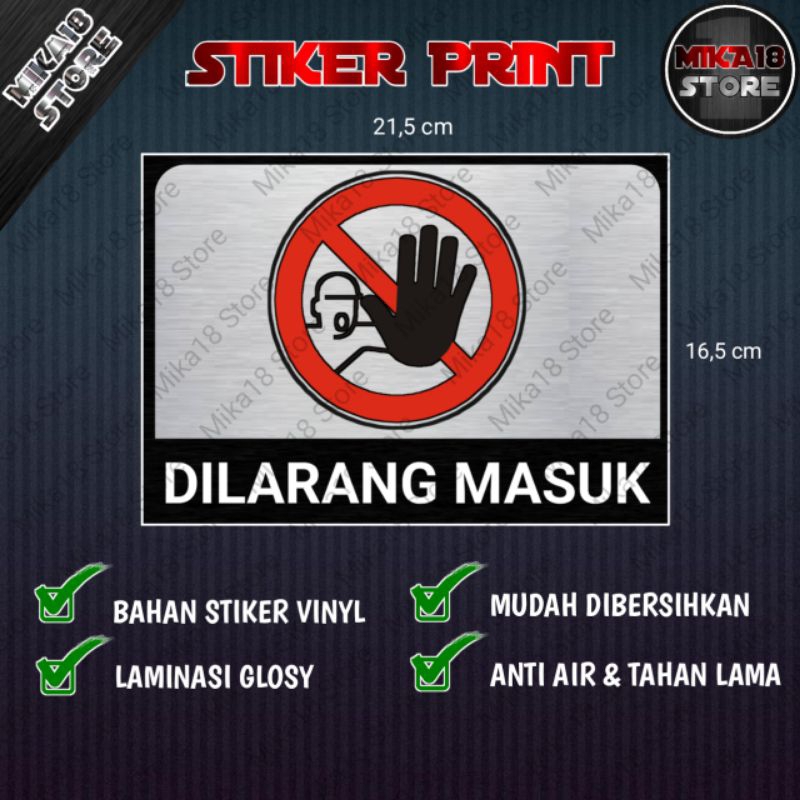 Jual STIKER DILARANG MASUK | Shopee Indonesia