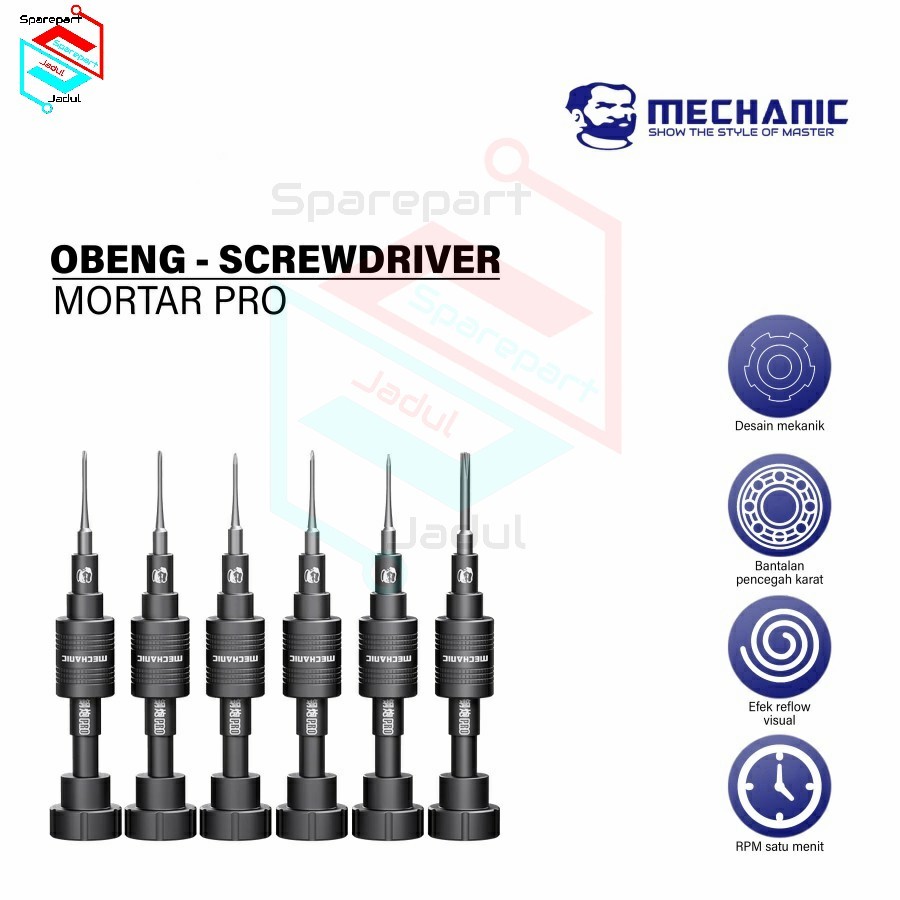 Jual MECHANIC Mortar Pro Obeng Satuan Single Pack Plus T2 1.2 1.5 2.5D ...