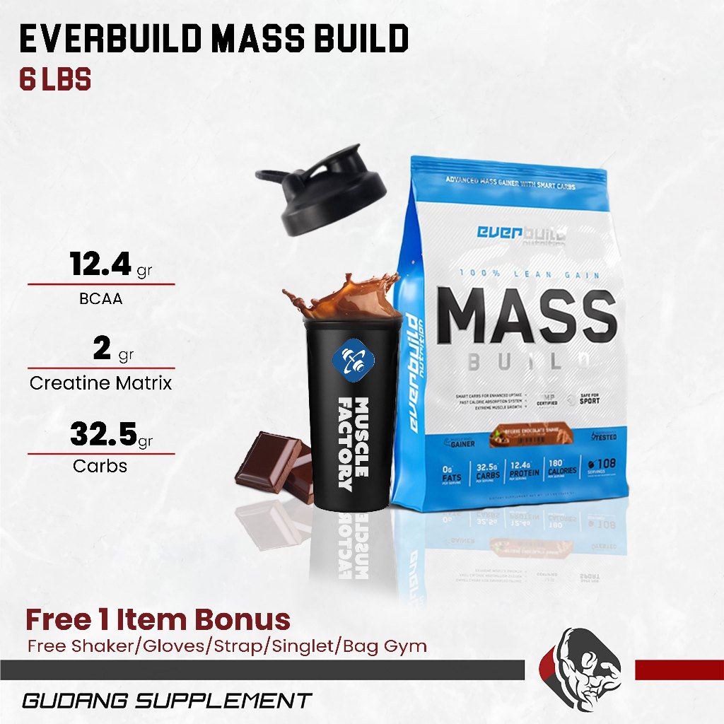 Jual Everbuild Mass Build Gainer 6 Lbs Lean Gain | Shopee Indonesia