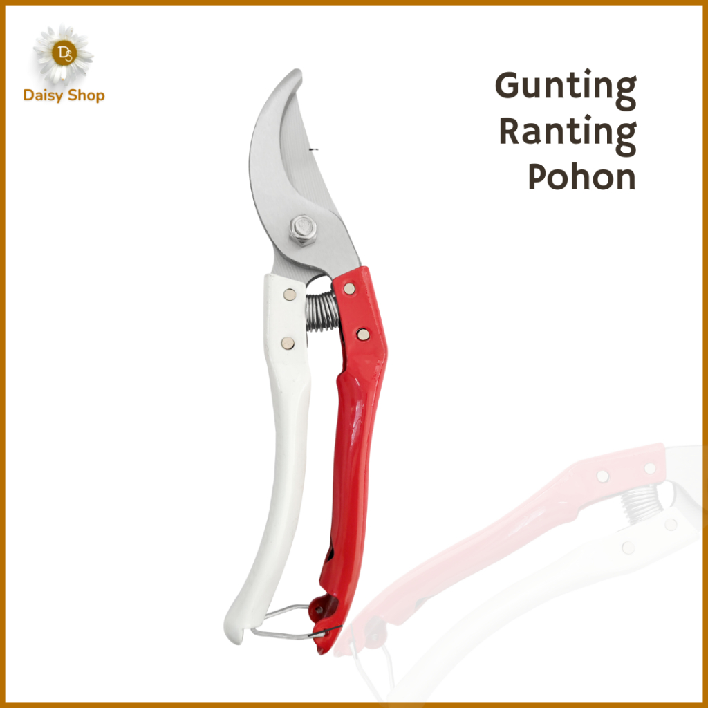 Jual (DS) Gunting Dahan Bunga Ranting Stek / Pruning Shears / Alat Potong Dahan Gagang Merah ...