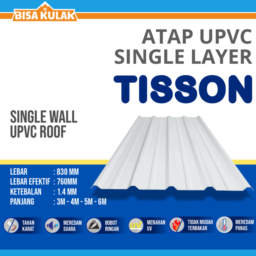 Jual Atap Upvc single Layer Tebal 1,2 mm | Shopee Indonesia