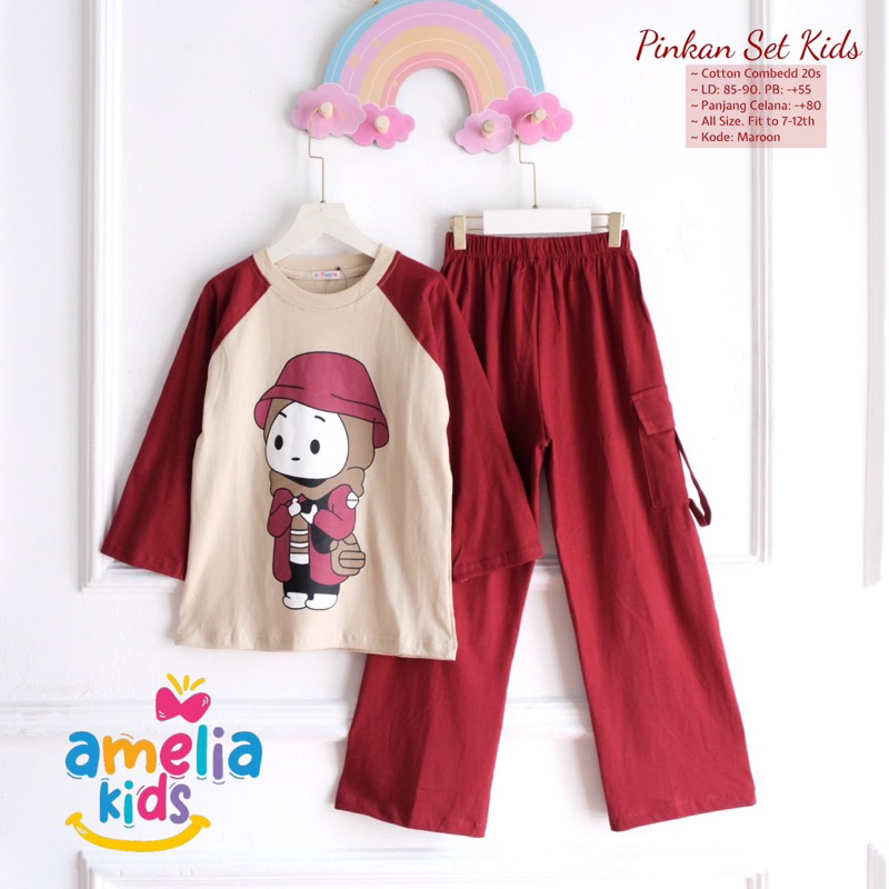 Jual [[ NEW ARRIVAL ]] PINKAN SET KIDS ORY BY AMELIA SETCEL ANAK MOTIF ...