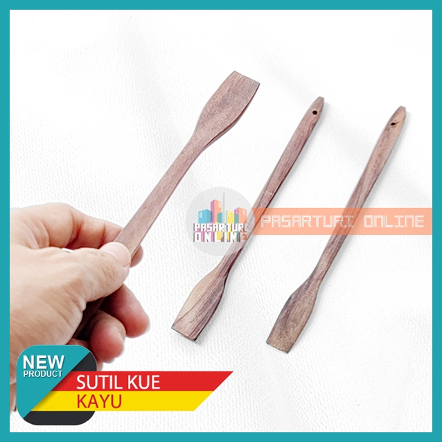 Jual SUTIL KUE KAYU / Spatula Kayu Mini / Sotil Kue Bikang Rangin ...