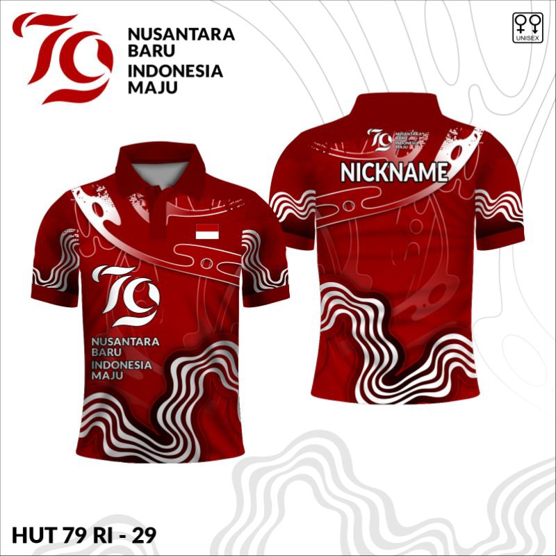 Jual jersey polo HUT Kemerdekaan RI ke79 baju kaos berkerah HUT Republik Indonesia | Shopee ...