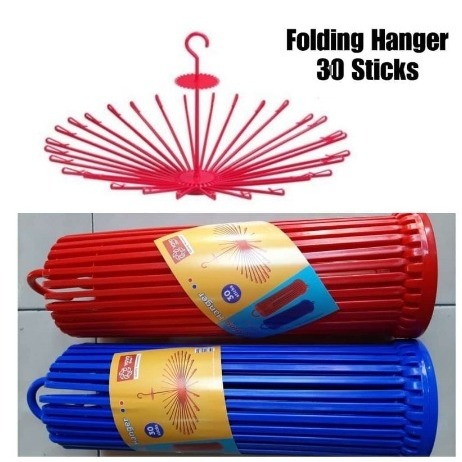 Jual FOLDING HANGER GANTUNGAN BAJU BABY BAYI KAISHA 24 STIK 30 STIK ...