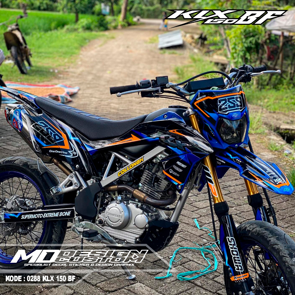 Jual 0288 (COD) Sticker Decal KLX 150 BF/SE FullBody Kombinasi Chrome ...