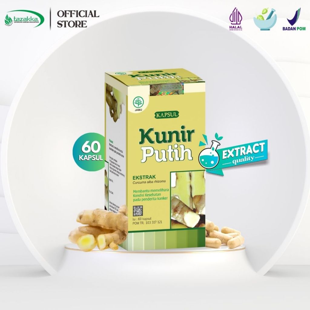 Jual Tazakka Ekstrak Kapsul Kunir Putih Asli Isi 60 Pil Herbal Kanker ...