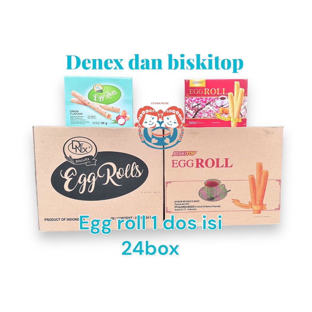 Jual Egg roll Biskitop / Egg Roll Denex / hampers murah / kue parcel murah / kue hajatan murah ...