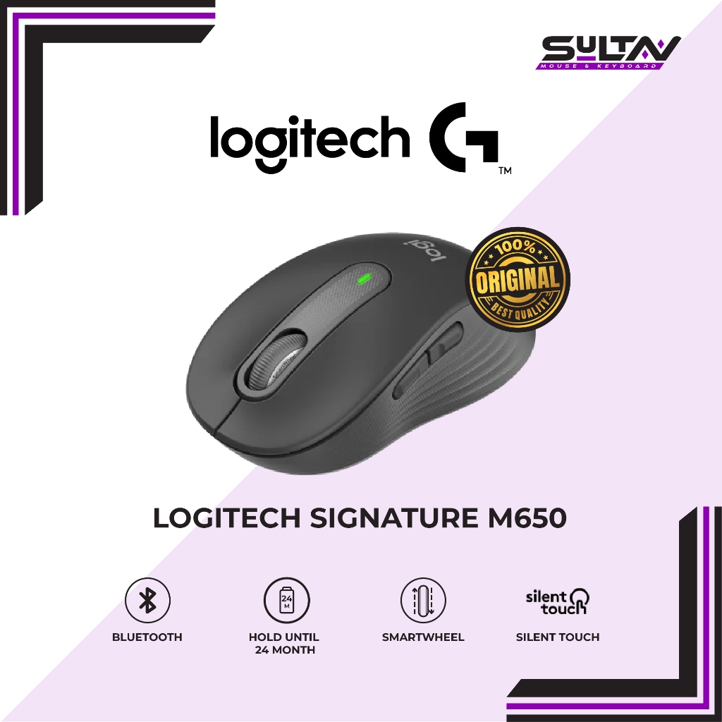 Jual Mouse Logitech Signature M650 - Mouse Wireless Bluetooth Silent | Shopee Indonesia