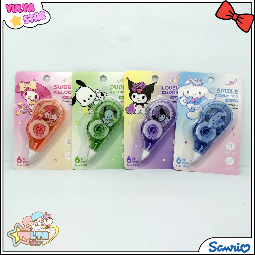 Jual Correction tape transparent Sanrio / Tipe-ex transparant label ...
