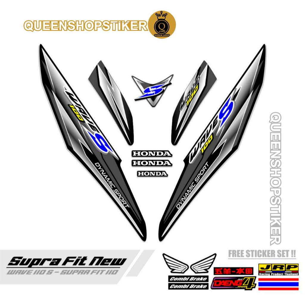 Jual STRIPING SUPRA FIT NEW MOTIF 34 / STICKER WAVE 110 R / STOCK ...
