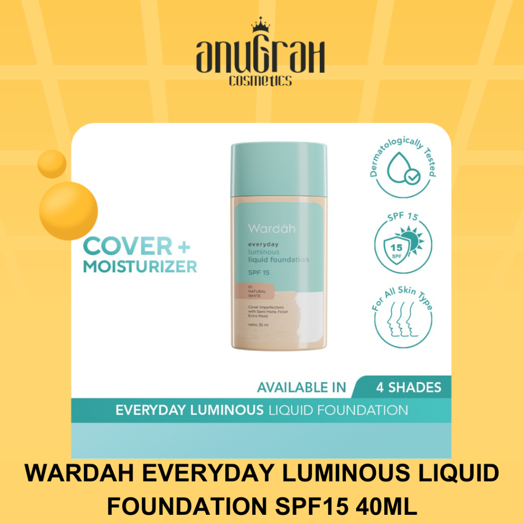 Jual WARDAH EVERYDAY LUMINOUS LIQUID FOUNDATION SPF15 35 ML | Shopee Indonesia