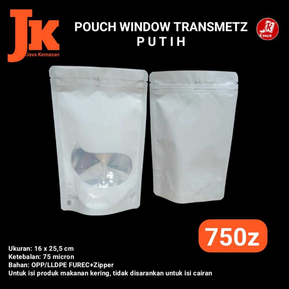 Jual KPACK 750Z STANDING POUCH WINDOW PUTIH 750Z ALU FOIL WINDOW ...